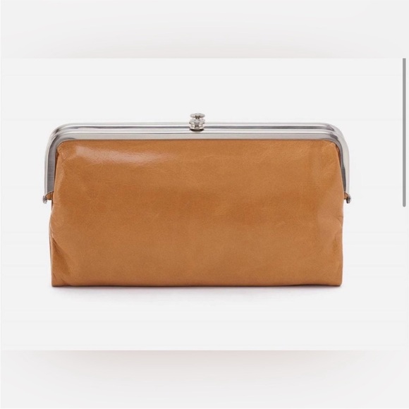 HOBO | Bags | Hobo Lauren Leather Clutch Wallet Kiss Lock Cognac | Poshmark